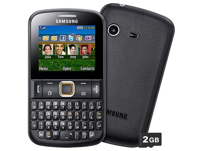 Celular Samsung Chat 222 Teclado Qwerty - Câmera Bluetooth MP3 Player ...