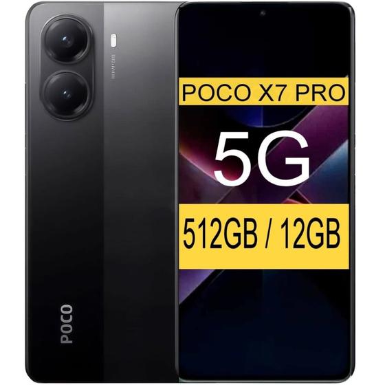 Celular Smartphone Poco X7 Pro 5G 512GB 12GB RAM Dual SIM Tela 6.67 Preto - X7pocopro - Xiaomi ...