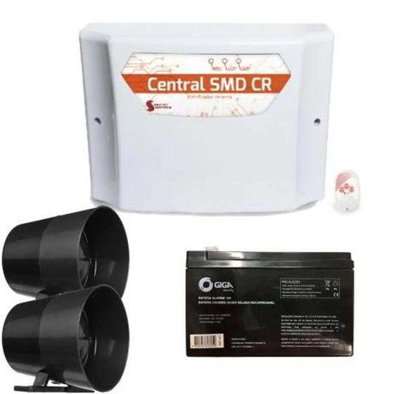 Central De choque e alarme para Cerca Elétrica Gcp Bateria E Sirene ...