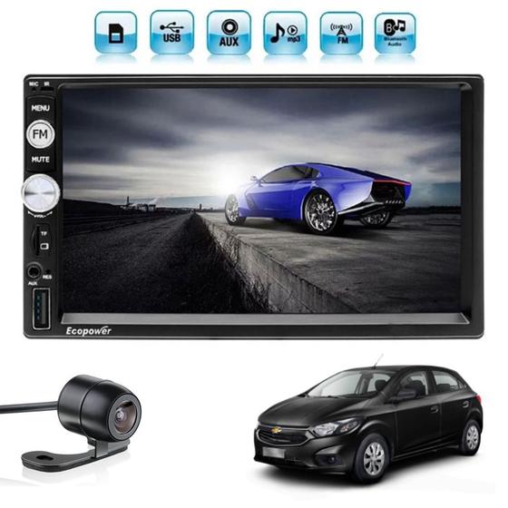 Central MP5 Onix Joy Tela de 7" Touch Screen Bluetooth USB Cartão SD ...