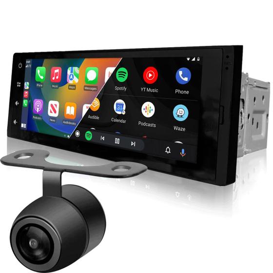 Central Multimídia 1din Mp6 Carplay Bt + Câmera Ré Borboleta - First ...