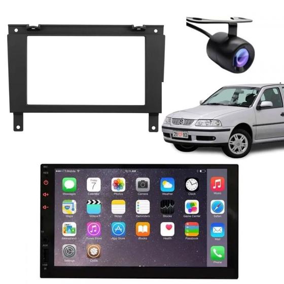 Central Multimídia 2 Din Mp5 Gol G3 Câmera Moldura Tela PT - First Option/ E-tech/ JR8/ FP ...