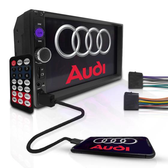 Central Multimídia 2Din Universal Bluetooth Espelha Mp5 Audi - First ...