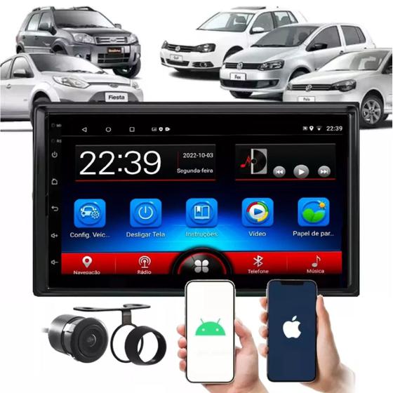 Central Multimidia 2gb ram 32gb Carplay Android 2din 7p Wifi Gps Fox Polo Ecosport Fiesta ...