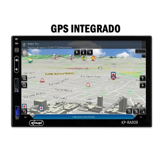 Central Multimidia 2gb ram 32gb memoria Carplay Android Auto Universal 2din 7p Wifi Gps - Knup ...