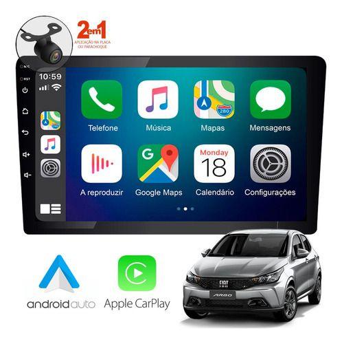 Central Multimídia 9 Polegadas Fiat Argo Cronos 2017 2024 Bluetooth USB Carplay AndroidAuto ...