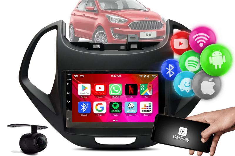 Central Multimidia Android 10 Gps Wi-fi + Camera + MOLDURA 7" FORD KA E KA+ 2019/2021 - ADAK 2GB ...