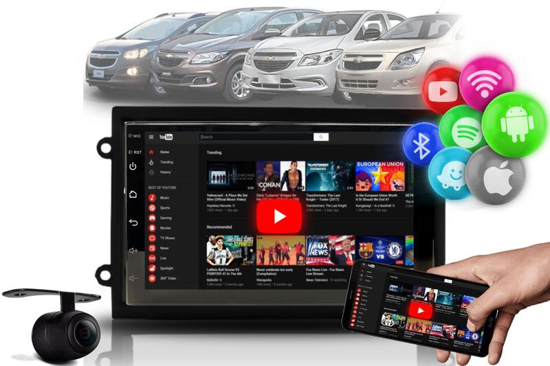 Central Multimidia Android 10 Gps Wi-fi + Camera + Moldura ONIX/COBALT/SPIN/PRISMA 2012/2016 ...