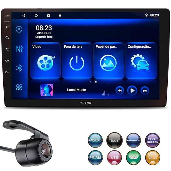 Central Multimidia Android 10 Usb Mp5 Bt Espelhamento Gps C - H-tech - Central Multimídia ...
