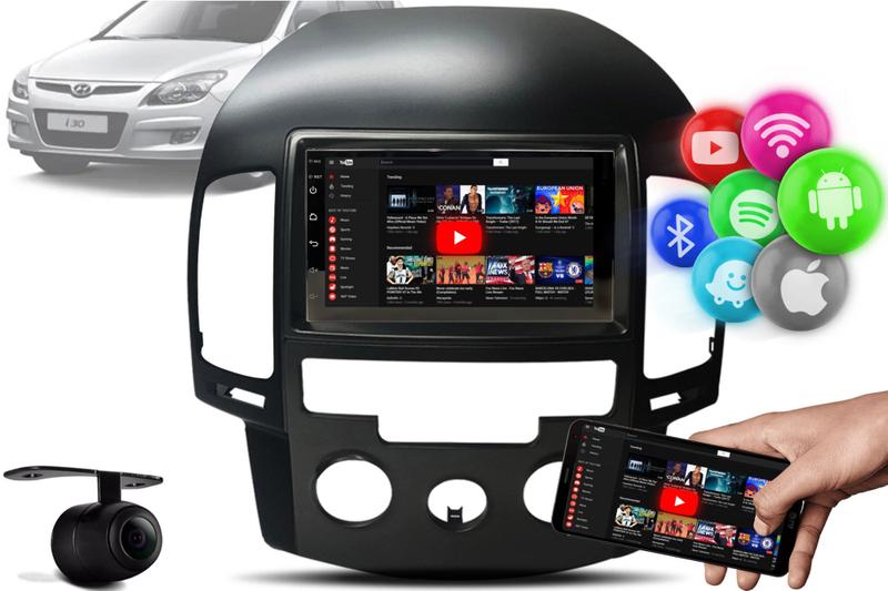 Central Multimidia Android 12 Gps Wi-fi + Camera + Moldura Hyundai I30 Ar Analógico - ANDROID1GB ...