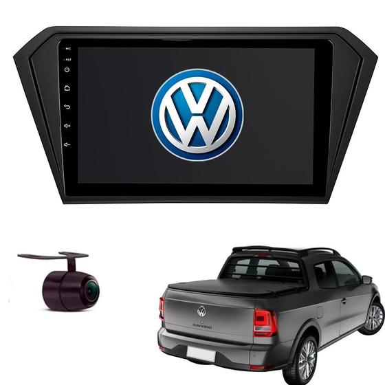 Central Multimidia Android 9 Polegadas Saveiro G7 2016 17 Gps Wifi Camera sem Controle de ...