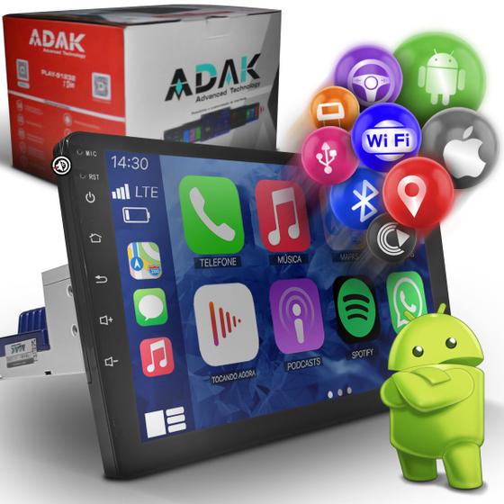 Central Multimidia Automotivo Com GPS Bluetooth Tela Touch 9 Polegadas ...