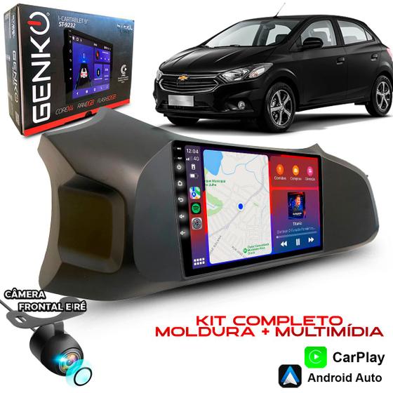 Central Multimídia Carplay Android Auto Chevrolet Onix 2012 2013 2014 2015 2016 2017 2018 2019 ...