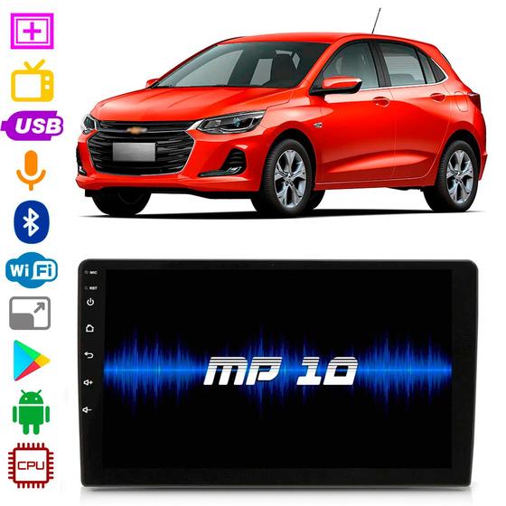 Central Multimídia Chevrolet Onix 2020 a 2023 9 polegadas Espelhamento USB Bluetooth FM - Gold ...