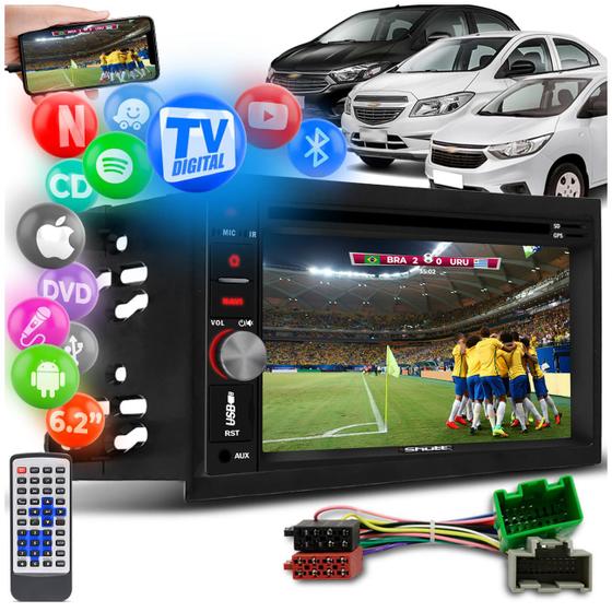 Central Multimídia Cobalt TV Digital Espelha Android IOS Chicote Plug and Play Shutt Dakota ...