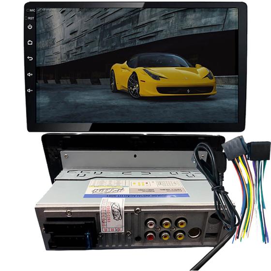 Central Multimídia Encaixe 1 Din 2 Din HT-9001 MP5 9 Polegadas Bluetooth USB AUX Espelhamento ...