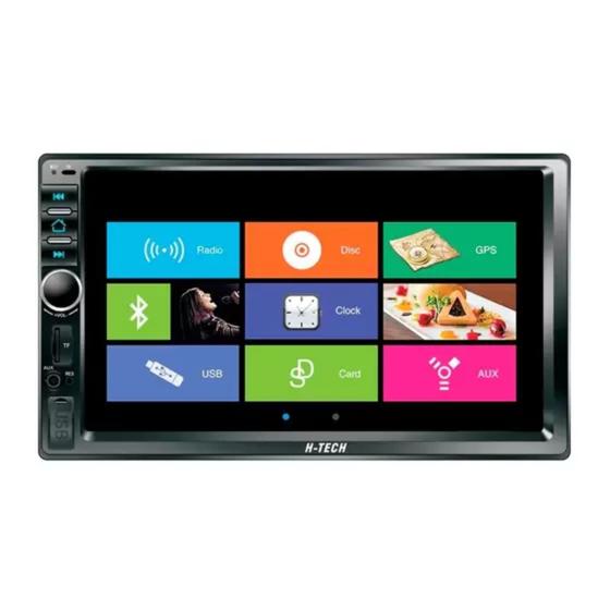 Central Multimídia Espelhamento Android/IOS Mp5 2 Din 7" Usb/Sd Card/Aux/Bluetooth c/ Controle ...