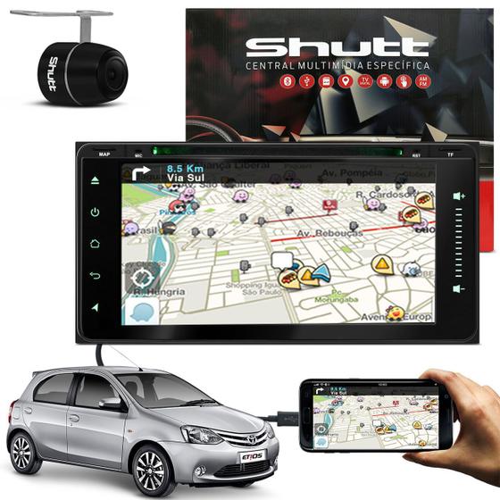 Central Multimídia Etios Hatch 14 a 18 Shutt 7.9 Pol Espelhamento ...