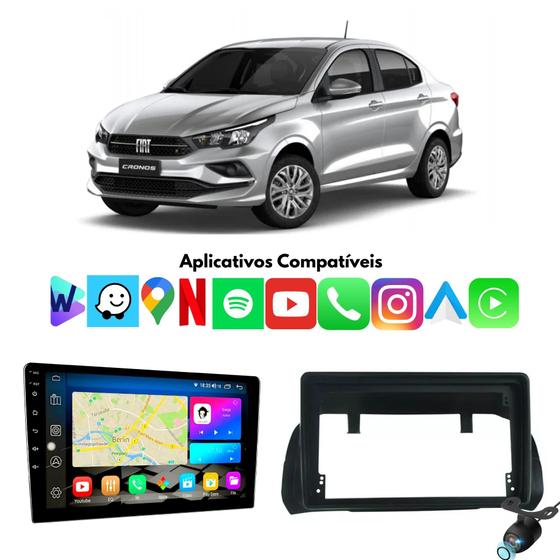 Central Multimidia Fiat Cronos 2018 2019 2020 2021 2022 2023 9 polegadas chip 4g - Kratu ...