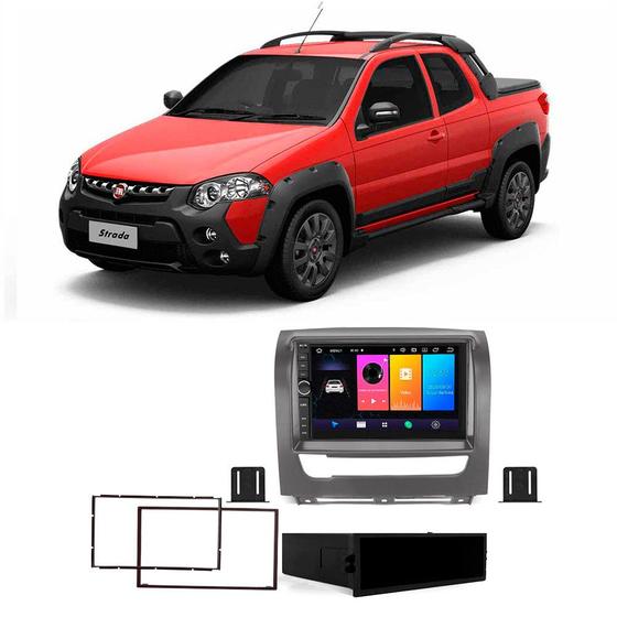 Central Multimídia Fiat Strada 2012 a 2019 7 Polegadas Sistema Android ...