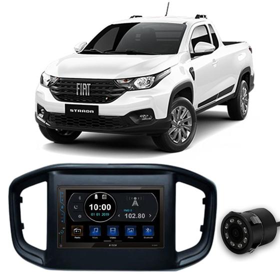 Central Multimídia Fiat Strada 2020 a 2022 7 Polegadas Espelhamento ...