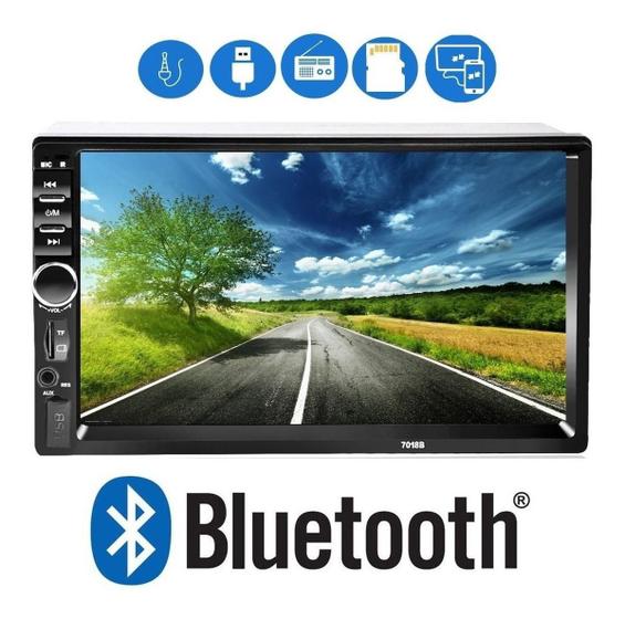 Central Multimídia First Option 2 Din MP5 7810H Tela 7 Bluetooth/USB/SD/AUX/FM/Espelhamento ...
