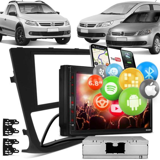 Central Multimídia Gol Saveiro Voyage Pioneer DMH-ZS5280TV 2Din TV BT Espelha Android iOS Preto ...