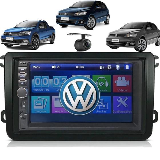 Central Multimidia Gol Voyage Saveiro G7 G8 2016 2017 2018 2019 2020 2021 2022 Mp5 Moldura ...