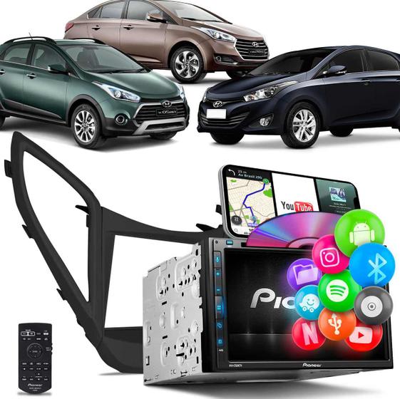 Central Multimídia HB20 HB20S HB20X 2012 a 2019 Pioneer AVH-Z5280TV Espelhamento Android iOS BT ...