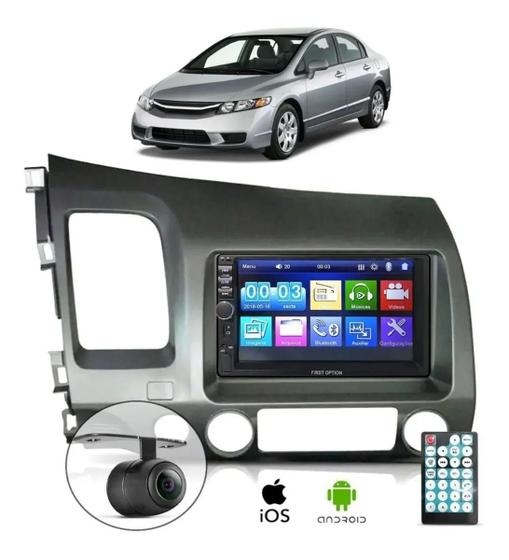 Central Multimidia Honda Civic 2008 2009 2010 2011 Mp5 Moldura Câmera ...