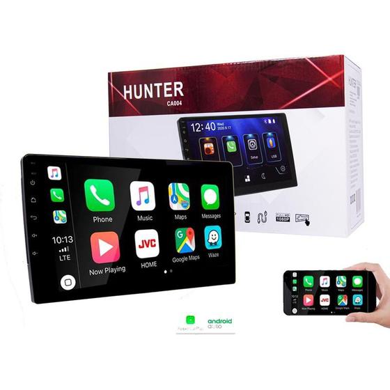 Central Multimídia Hunter CA004 Espelhamento Carplay Android Auto Bluetooth - H TECH - Central ...