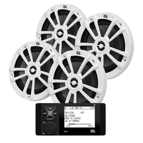 Central Multimídia JBL Marine Wake R3500 + 4 Alto Falantes 6 Stage ...