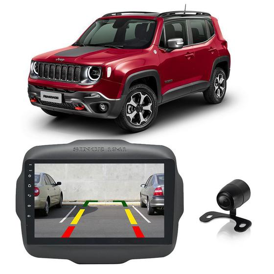Central Multimídia Jeep Renegade PCD 2015 a 2020 Caska 9 Polegadas Full ...