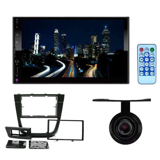 Central Multimídia Mp5 2 Din 7 Espelhamento Gol Saveiro Voyage G5 Preto com câmera de ré - HT ...