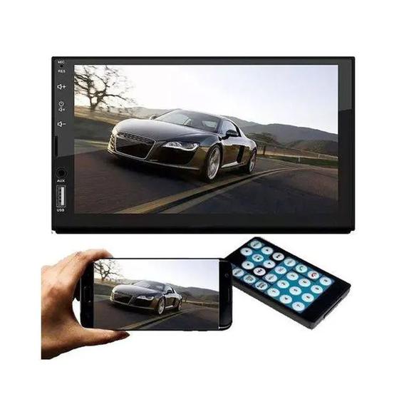 Central Multimídia MP5 2 Din 7" USB/Sdcard/AUX/Bluetooth/Espelhamento IOS e Android Full Touch H ...