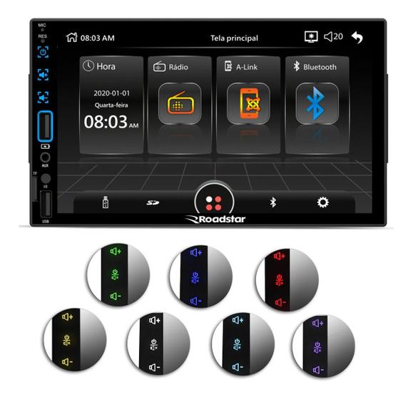 Central Multimídia Mp5 2 Din Roadstar Rs-506br Plus Tela 7 - Central Multimídia para Carro ...