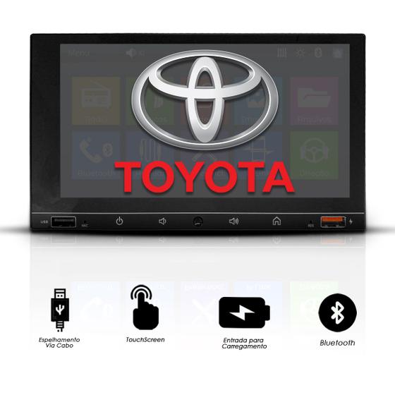 Central Multimídia Mp5 Bt 7" Android Ios Espelhamento Toyota - First Option - Central Multimídia ...