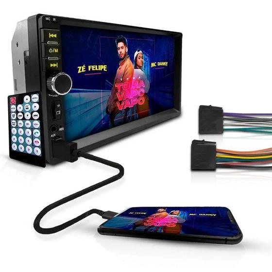 Central Multimídia MP5 Com tela de 7 Polegadas 2din Bluetooth USB 7018b - LojasCast - No Magalu ...