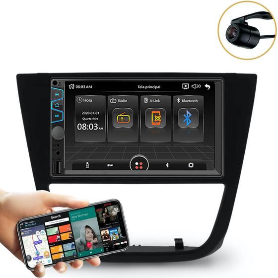 Central Multimídia Mp5 Gol Voyage Saveiro G5 2 Din Dvd Roadstar Espelhamento Android iOS Câmera ...