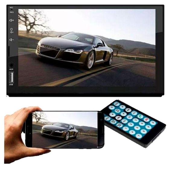 Central Multimídia Mp5 HT-3019 2 din 7' BT/USB/ESP/AUX/SD Espelha IOS e ...