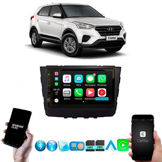 Central Multimídia MP5 Hyundai Creta 2016 2017 2018 2019 2020 Carplay Android Auto - H-Tech ...