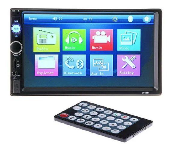 Central Multimídia Mp5 Light Full Hd 7 Polegadas E-Tech Super Slim - Central Multimídia para ...