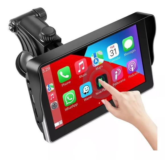 Central Multimidia Mp5 Tela 7 Polegadas Universal Android Auto Carplay Carro Onibus Caminhao 12v ...