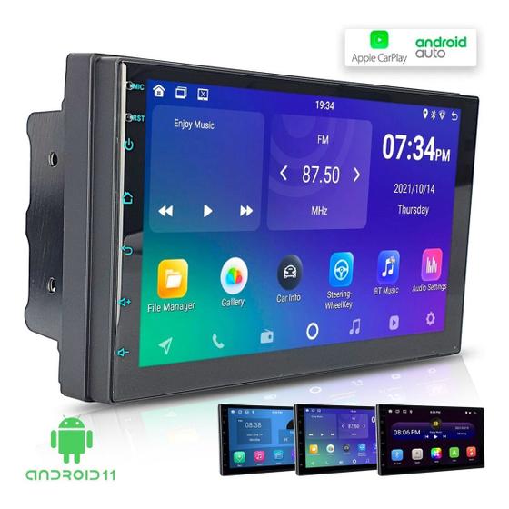 Central Multimídia MP5 Universal 2Din 7 Polegadas Wi-fi Touch IOS CarPlay E Android 11 - H-Tech ...
