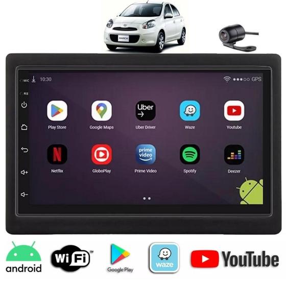 Central Multimidia Nissan March 2011 2012 2013 2014 Android Gps Wifi ...