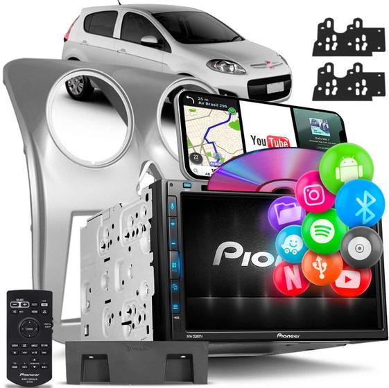 Central Multimídia Novo Palio Pioneer AVH-Z5280TV 2Din TV BT Espelha Android iOS Prata - Central ...