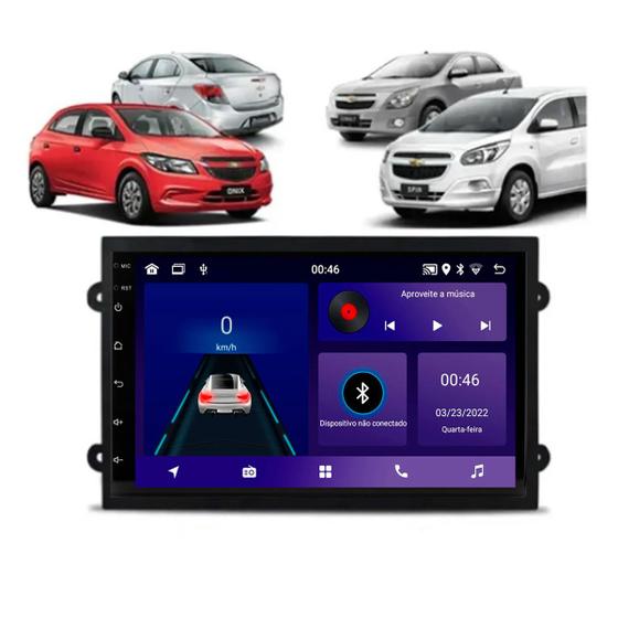 Central Multimídia Onix e Prisma Joy Tela IPS de 7" Polegadas Quad Core 2GB Carplay e Android ...