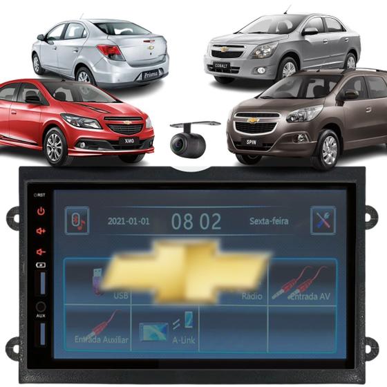 Central Multimídia Onix Joy 2014 a 2019 MP5 Bluetooth USB/SD Touch Screen Com Câmera De Ré ...