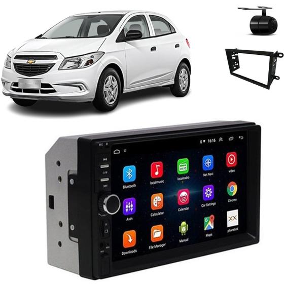 Central Multimídia Onix Joy 2014 a 2019 MP5 Bluetooth USB/SD Touch Screen Com Câmera De Ré ...