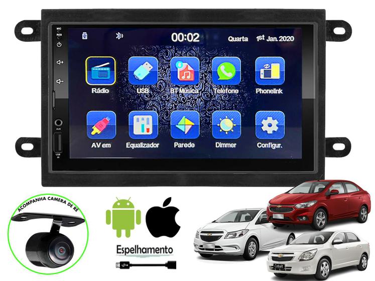 Central Multimidia Onix Mp5 7 Pol Android Auto Bluetooth Espelhamento - Tay Tech - Central ...
